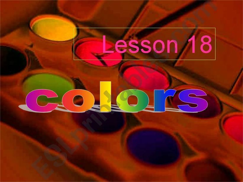 ESL - English PowerPoints: colors