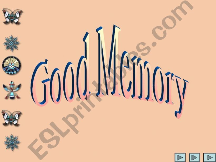 ESL - English PowerPoints: Do you have good memory?
