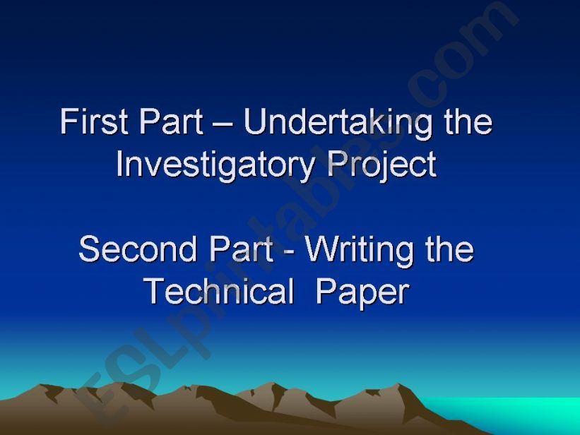 ESL - English PowerPoints: Understanding Investigatory Projects ...