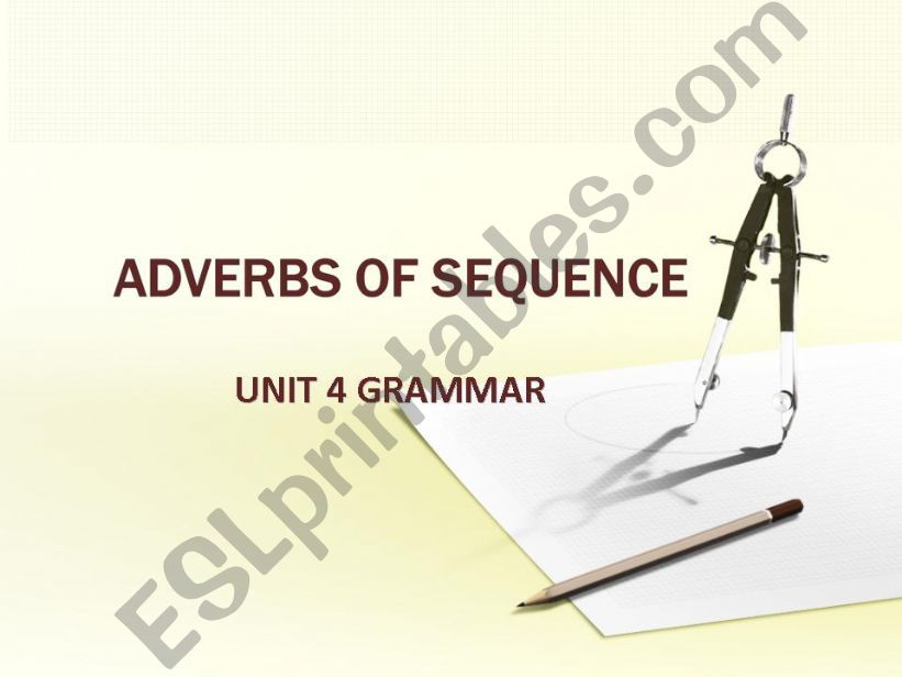 ESL - English PowerPoints: Adverbs of sequence