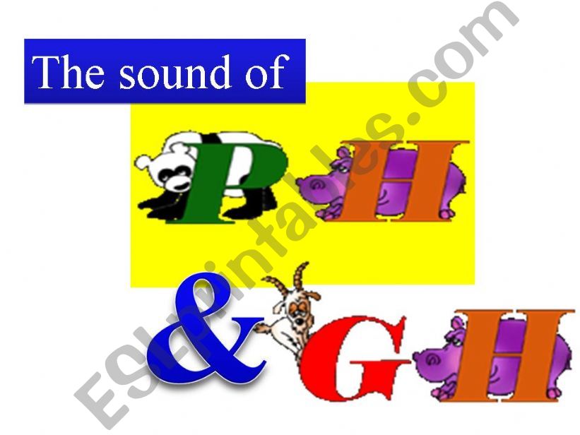 ESL - English PowerPoints: consonat blends ph and gh