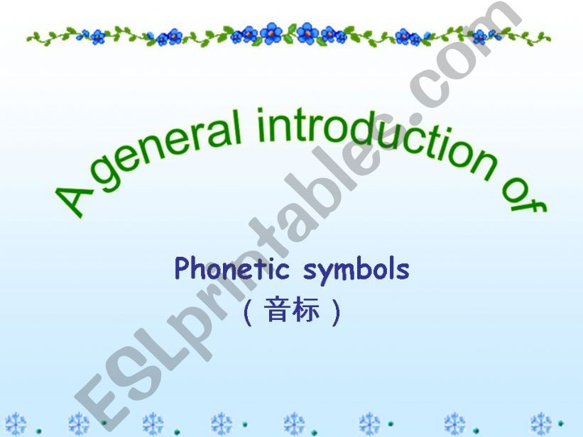 ESL - English PowerPoints: phonetic symbols