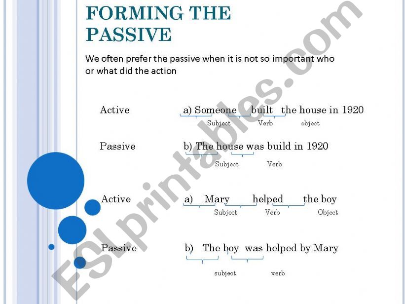 ESL - English PowerPoints: forming the passive