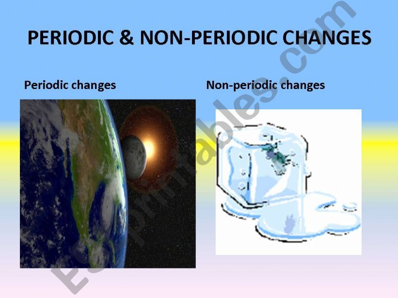 Non Periodic Changes Examples