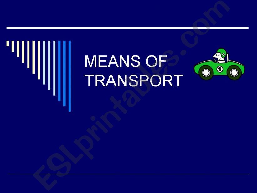 ESL - English PowerPoints: means of transport