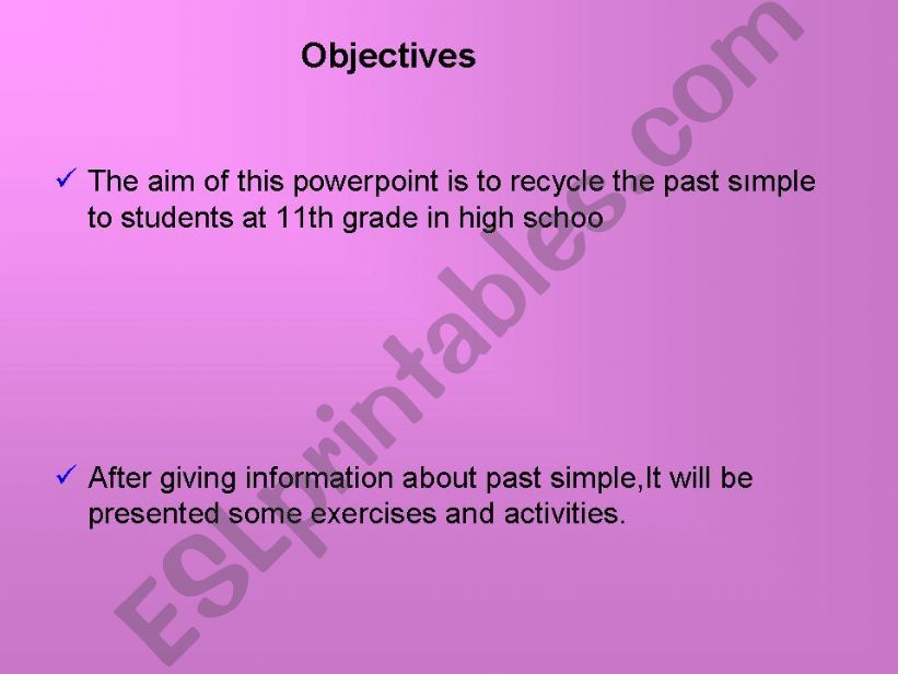 ESL - English PowerPoints: Past Simple
