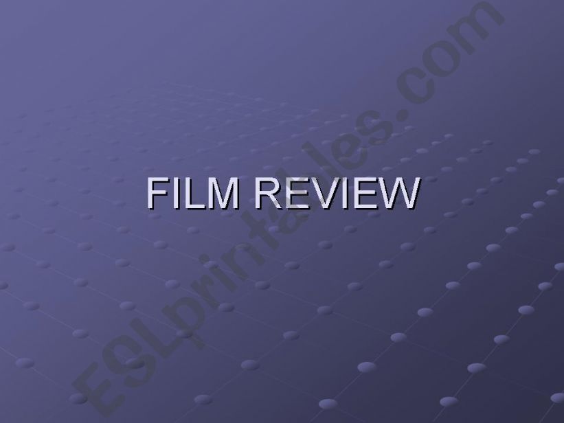 ESL - English PowerPoints: film review