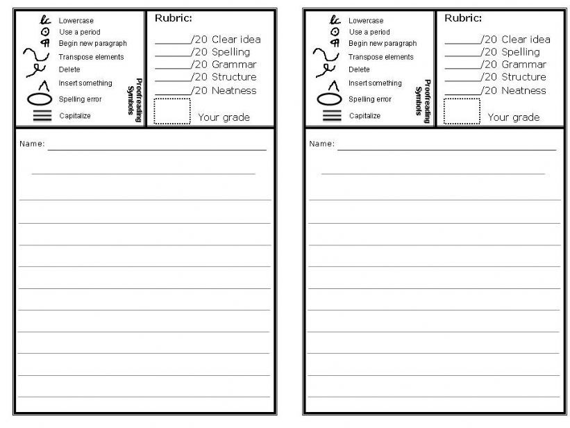 ESL - English PowerPoints: Writing worksheet