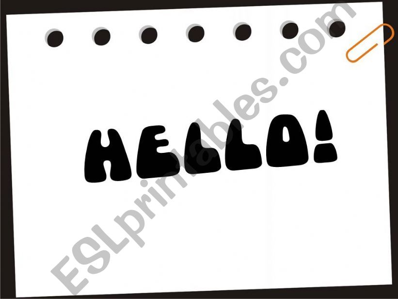 ESL - English PowerPoints: introductions (first ever class)