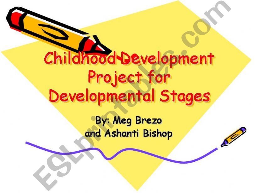 ESL - English PowerPoints: Developmental Stages for Preschoolers
