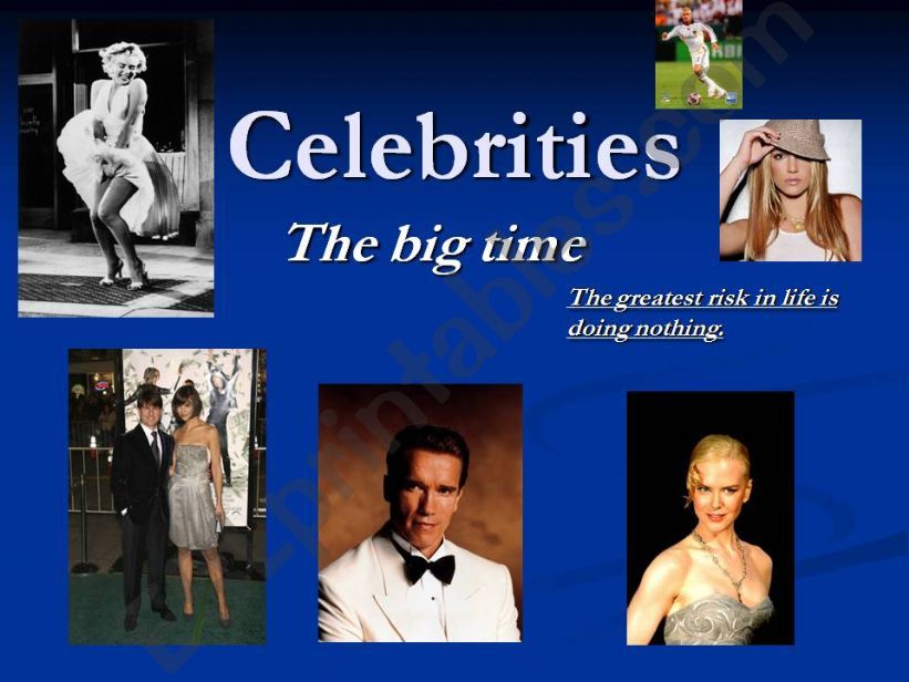 ESL - English PowerPoints: celebrities
