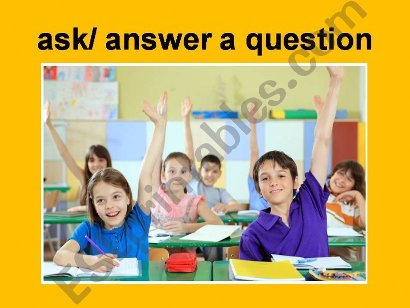 ESL - English PowerPoints: ESL Total Physical Response commands 1/6