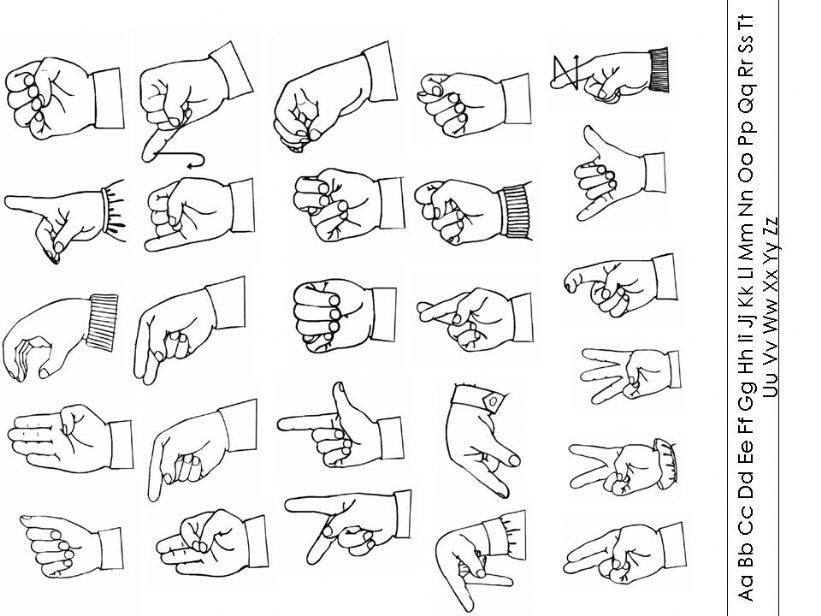 ESL - English PowerPoints: ASL alphabet