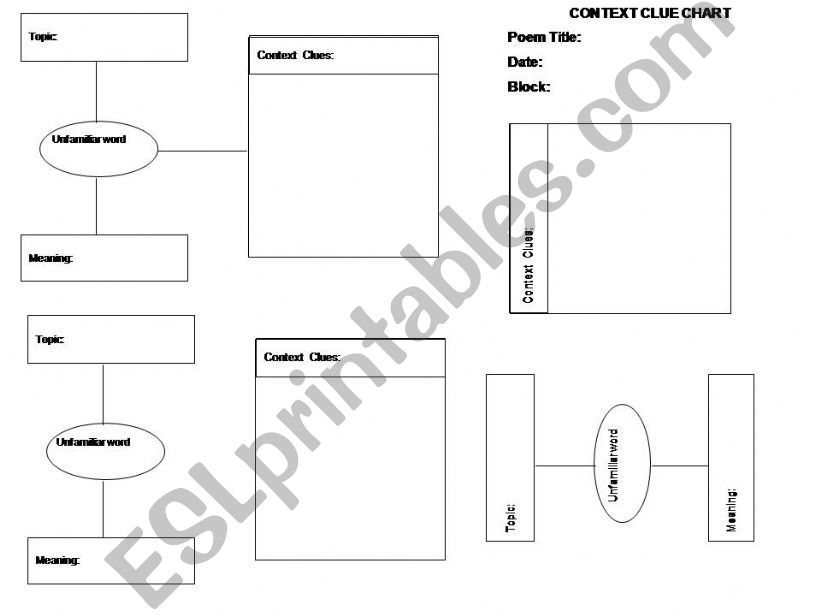 ESL - English PowerPoints: Context Clue Chart