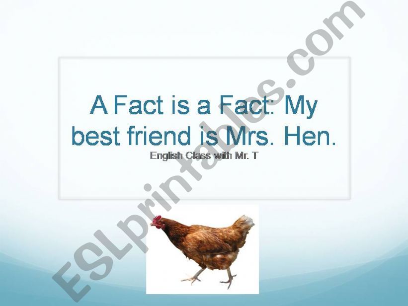 ESL - English PowerPoints: Fact is a Fact