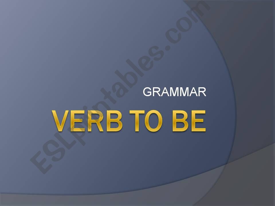 ESL - English PowerPoints: verb to be