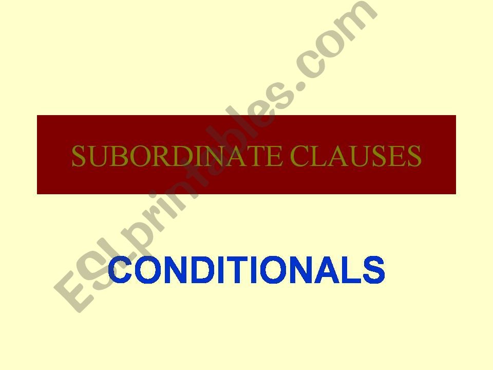 ESL - English PowerPoints: Conditionals