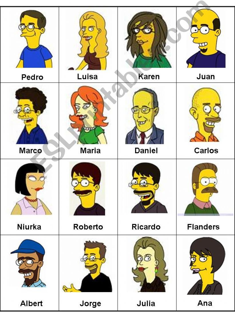 ESL - English PowerPoints: Guess who? Simpsons faces