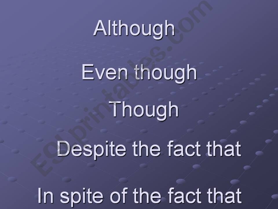 ESL - English PowerPoints: Concession Conjunctions