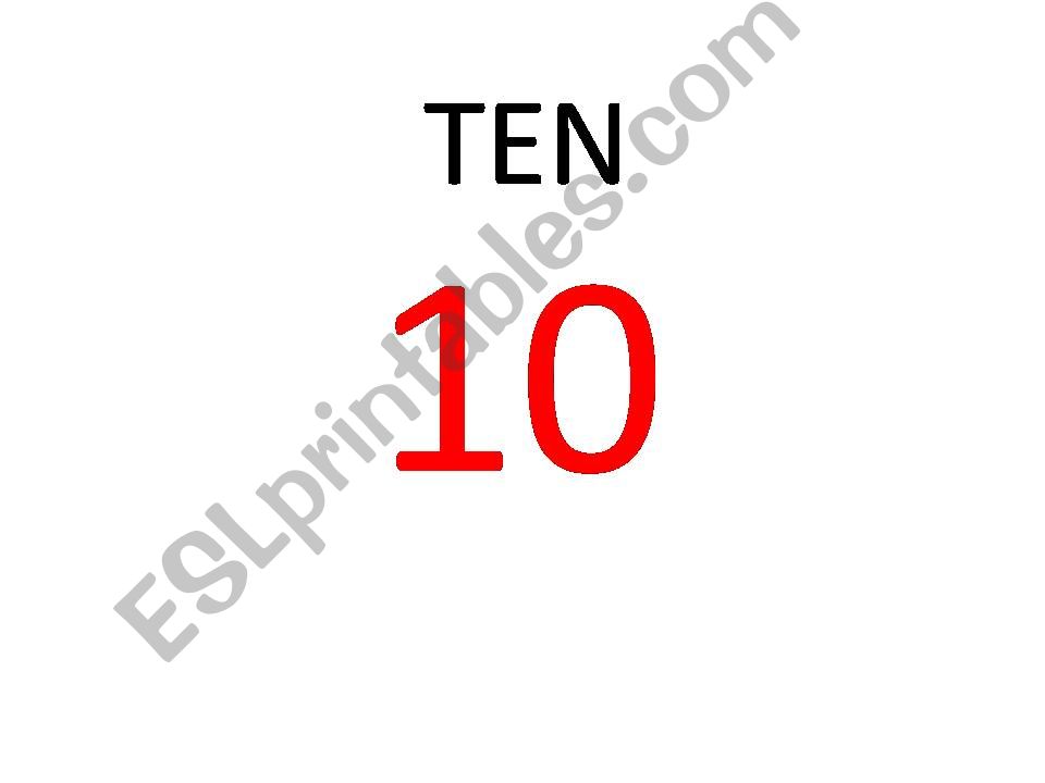 ESL - English PowerPoints: counting in 10