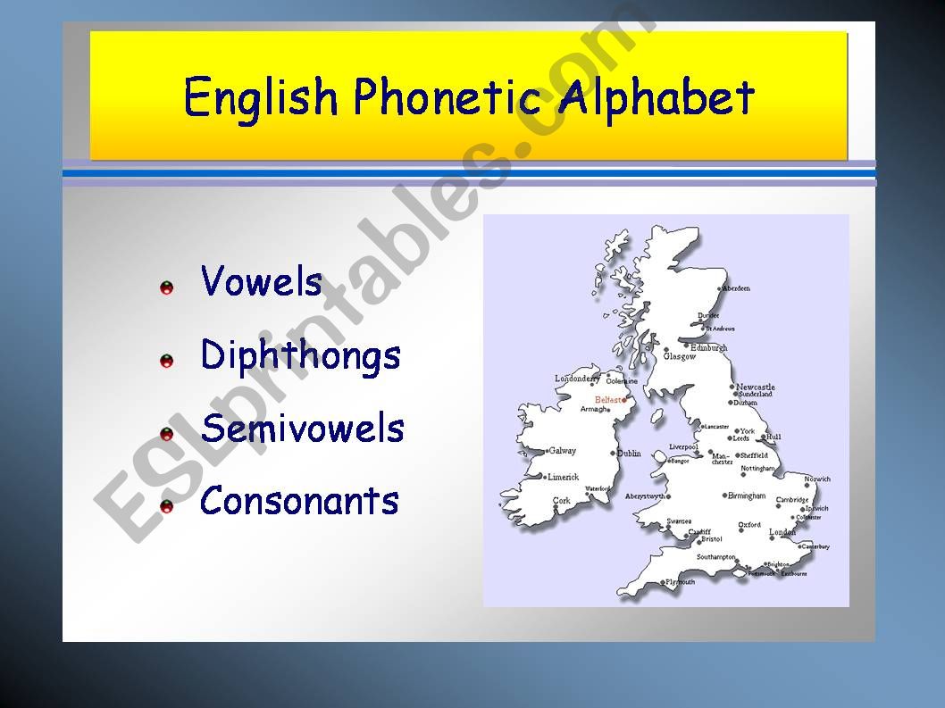 ESL - English PowerPoints: English Phonetic Alphabet