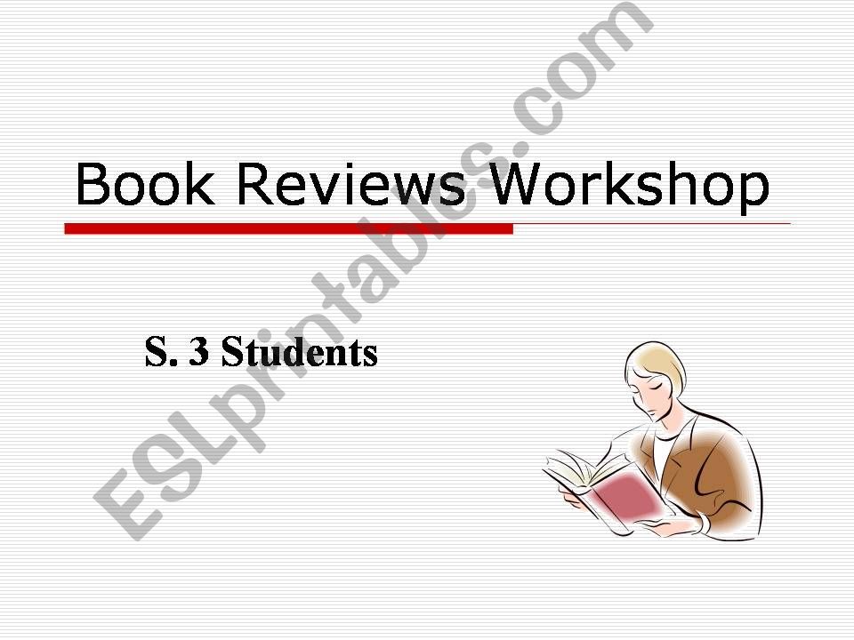 ESL - English PowerPoints: book review workshop