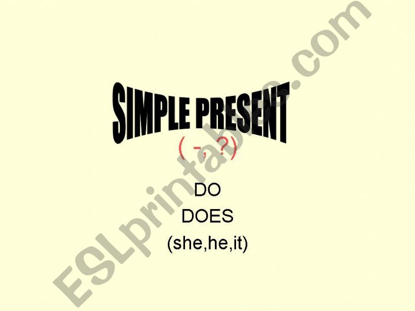 ESL - English PowerPoints: Simple Present
