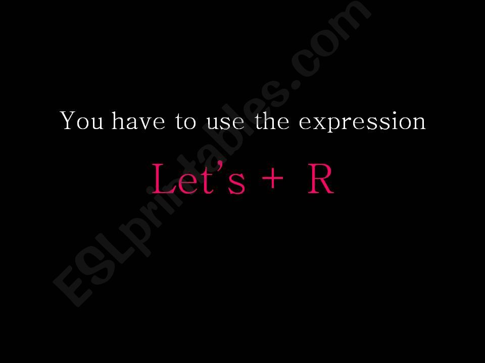 ESL - English PowerPoints: let´s + R quiz