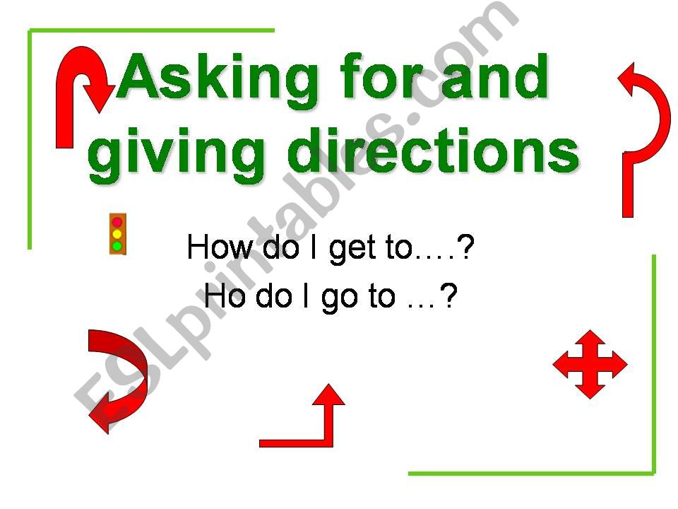 ESL - English PowerPoints: directions