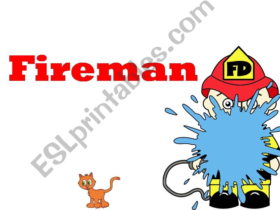 ESL - English PowerPoints: Fireman: Colours and Numbers