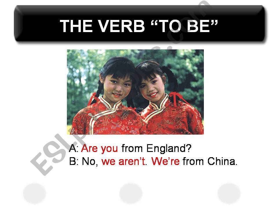 ESL - English PowerPoints: The Verb To BE