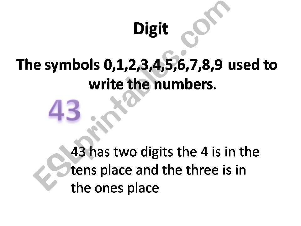 ESL - English PowerPoints: Math Vocabulary