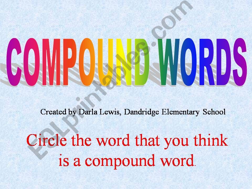 ESL - English PowerPoints: compound words
