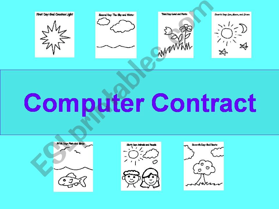 ESL - English PowerPoints: Computer Contract