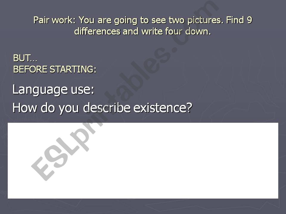 ESL - English PowerPoints: Find the difference.