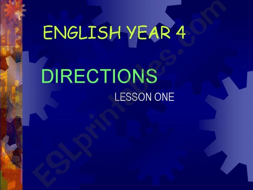 ESL - English PowerPoints: DIRECTIONS