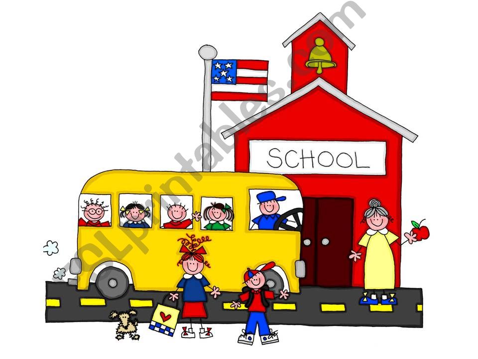 ESL - English PowerPoints: School things