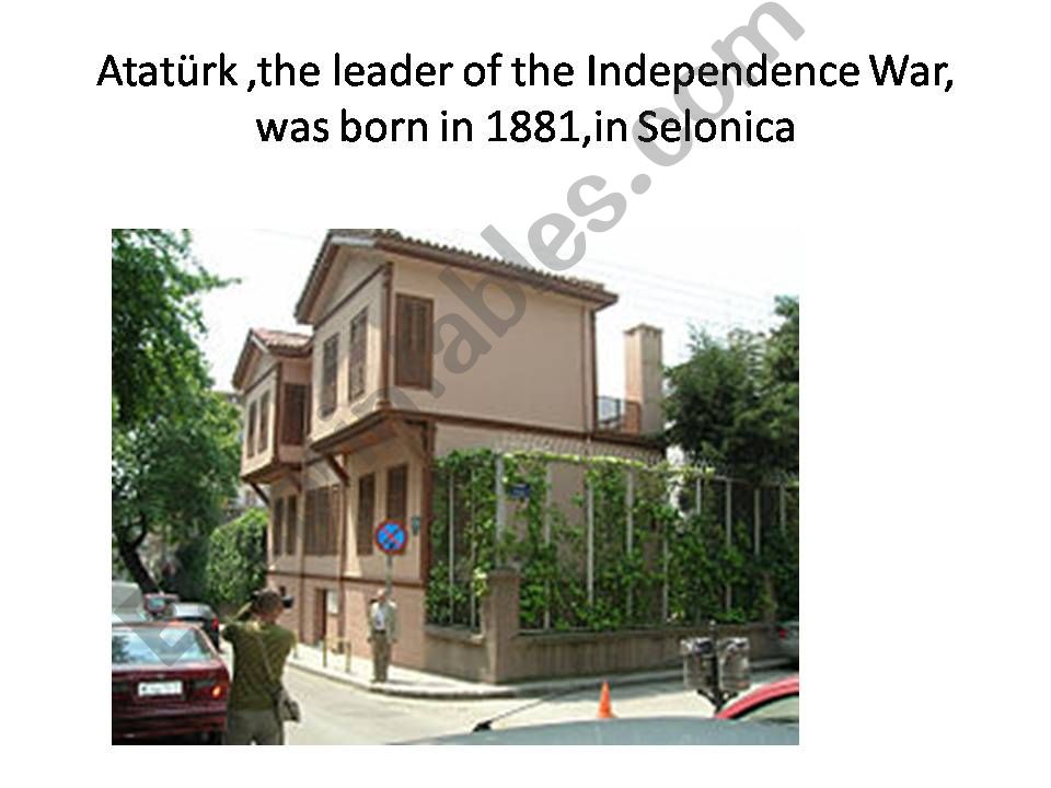 ESL - English PowerPoints: the life of Atatürk