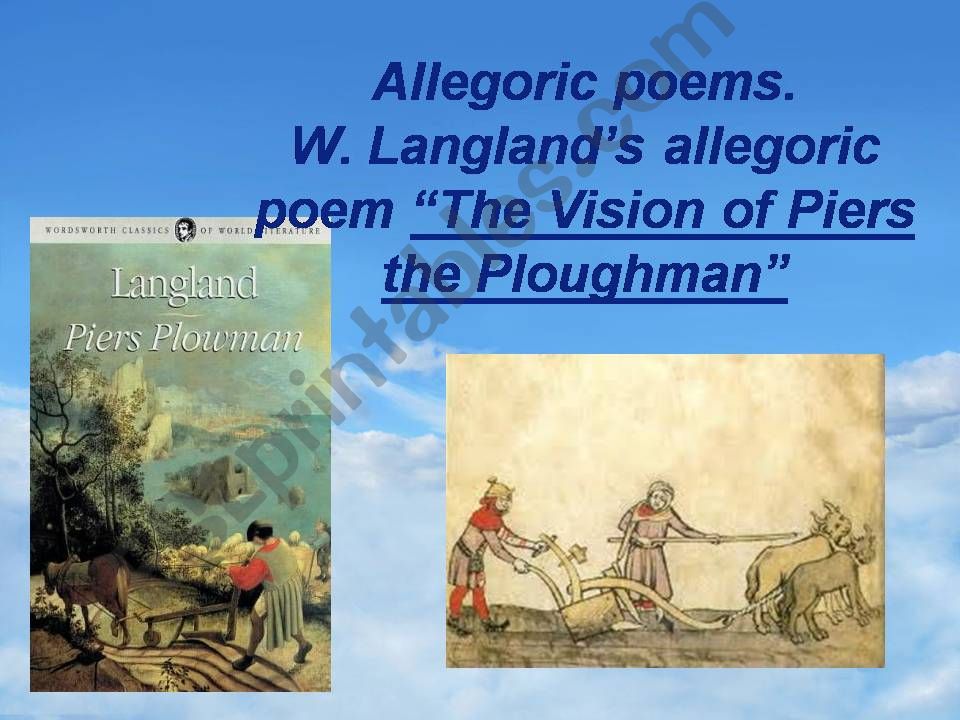 ESL - English PowerPoints: W. Langland’s allegoric poem “The Vision of ...