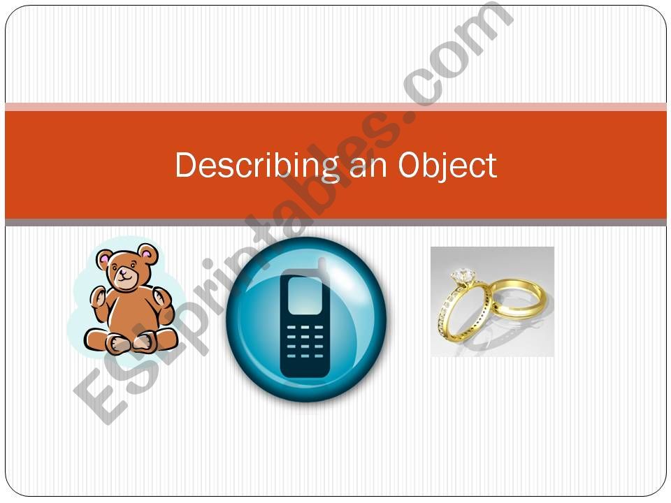 ESL - English PowerPoints: Describing an object