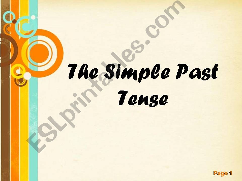ESL - English PowerPoints: Simple Past Tense