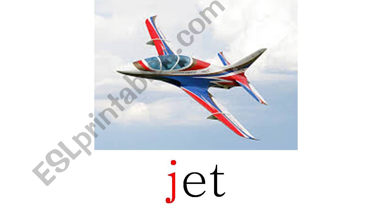 ESL - English PowerPoints: J, K, L phonics flashcards