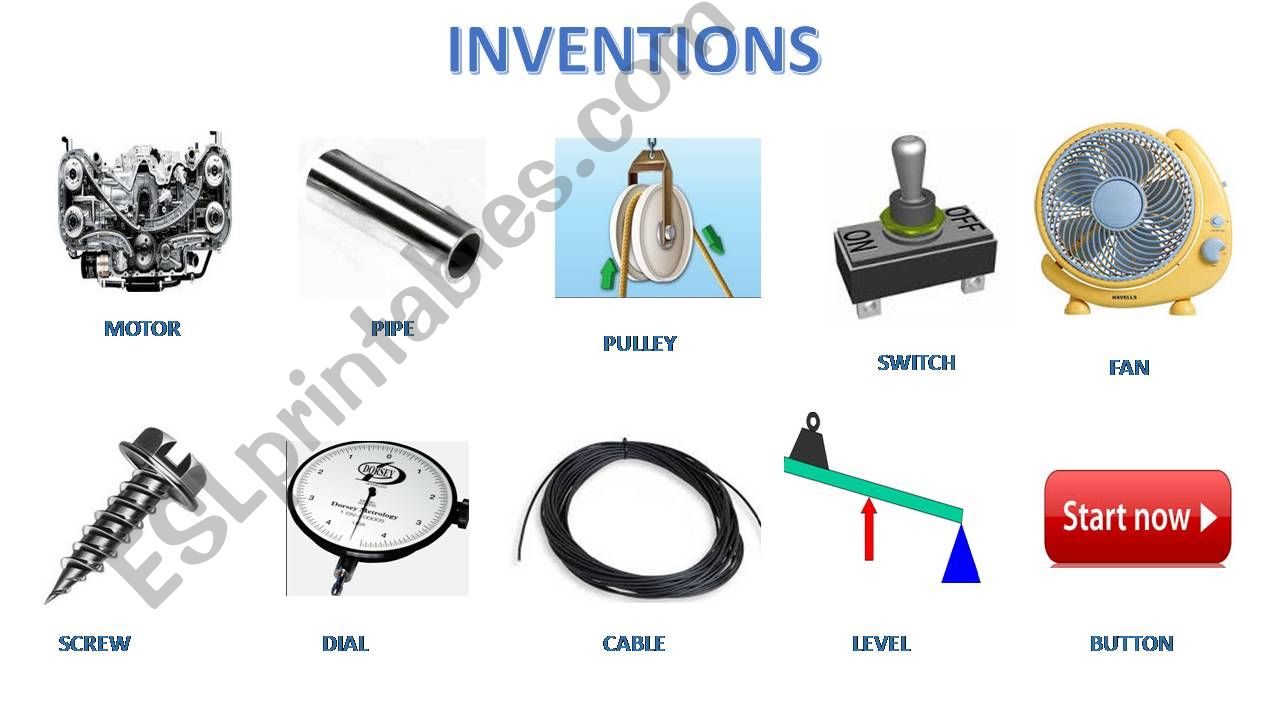 ESL - English PowerPoints: Vocabulary (Inventions)