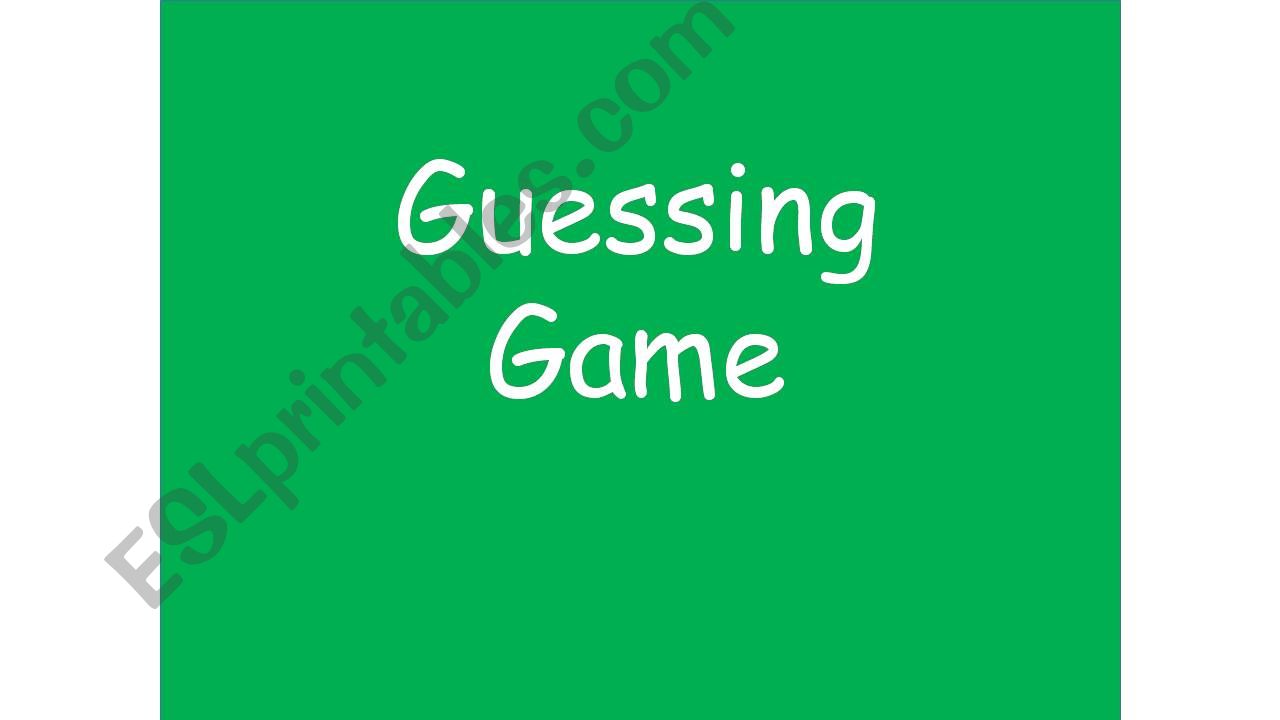 ESL - English PowerPoints: Guessing Game (Numbers up to 20)
