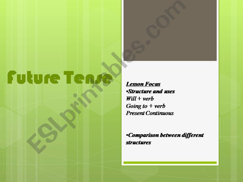 ESL - English PowerPoints: Future Tense