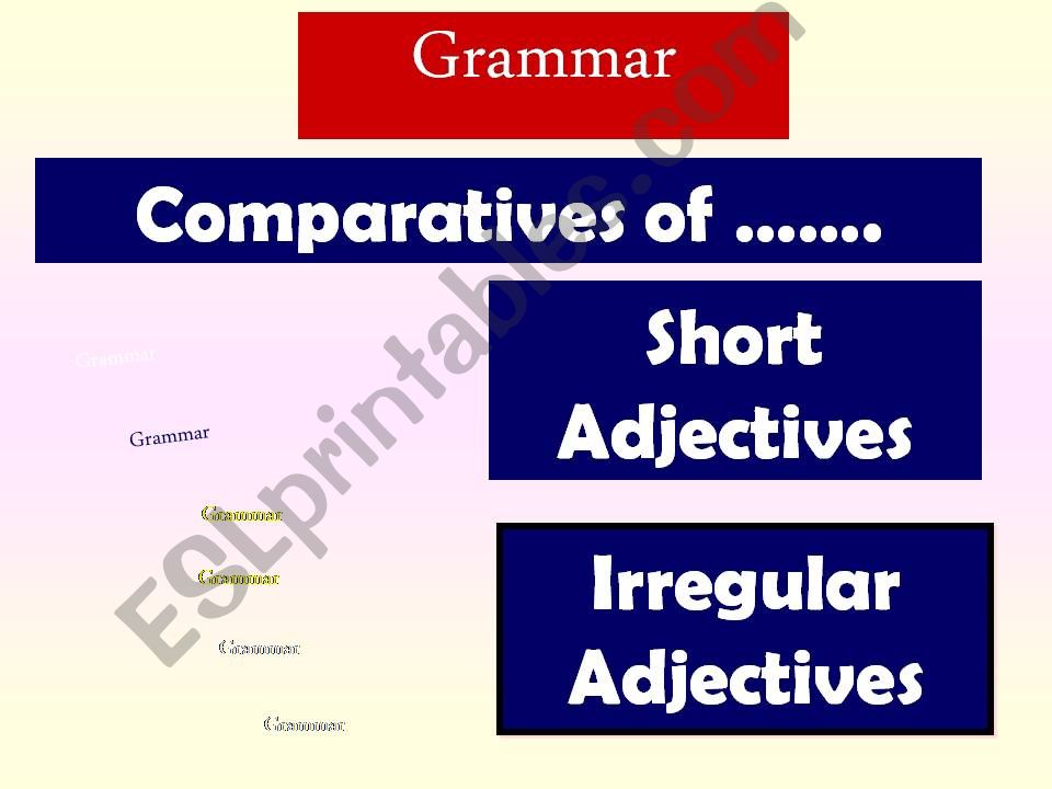 ESL - English PowerPoints: Short Comparatives
