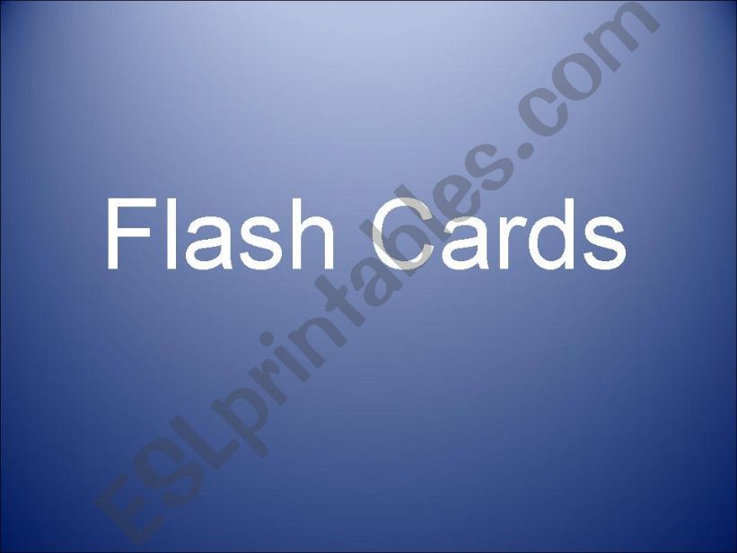 ESL - English PowerPoints: flash cards