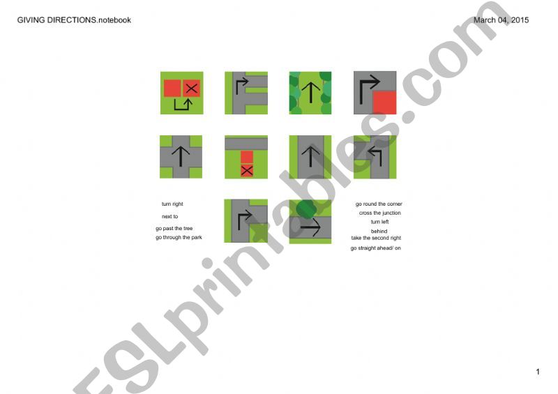 ESL - English PowerPoints: asking and givind directions