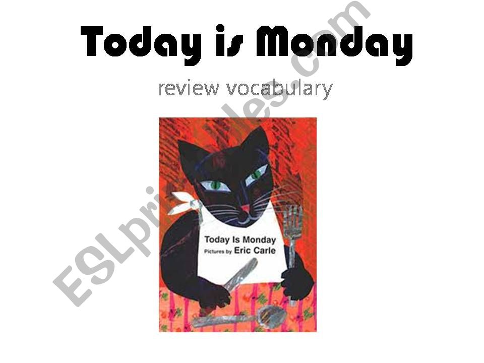 ESL - English PowerPoints: Today is Monday
