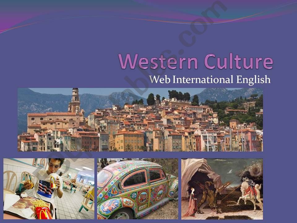 ESL - English PowerPoints: Western Culture versus Eastern Culture